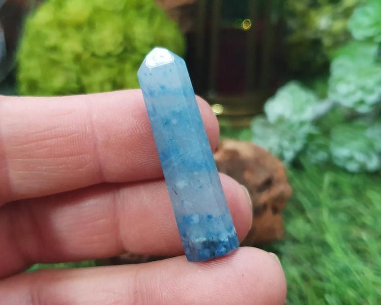 Quartzo Azul - Pontas e Obeliscos - Mini Ponta de Quartzo Trolita 5g